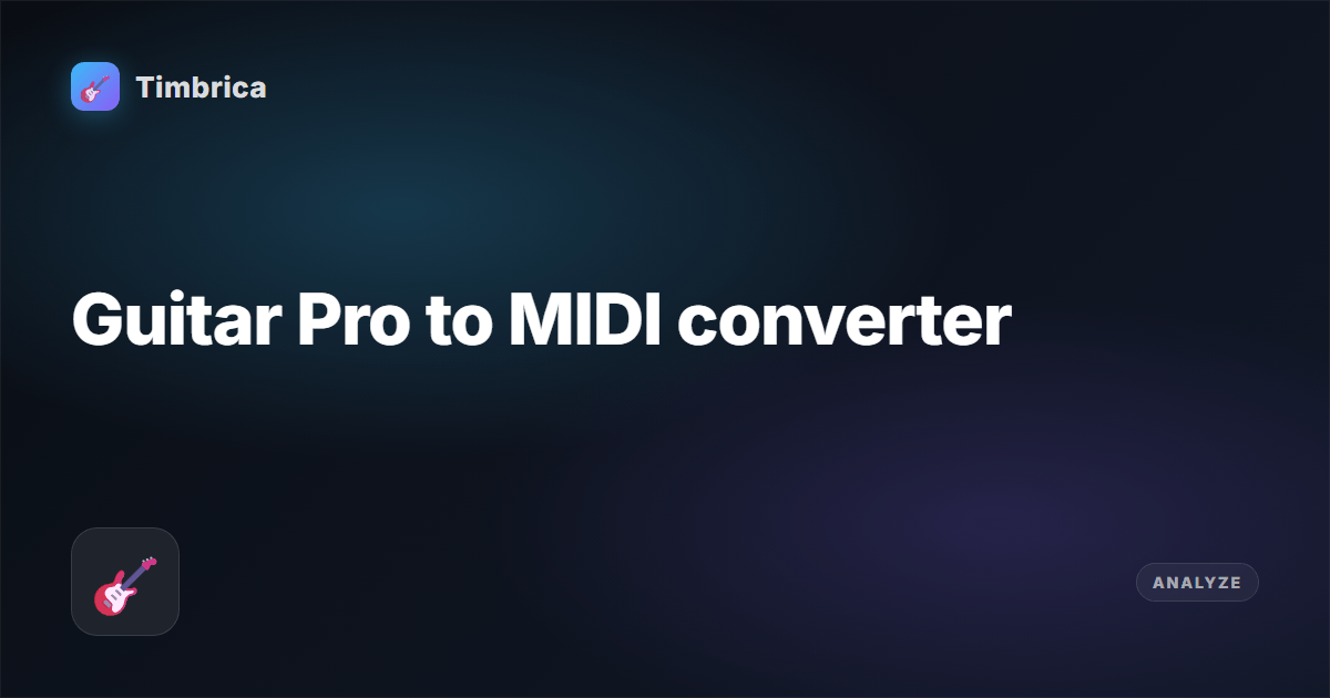Guitar Pro zu MIDI online | Tembrica