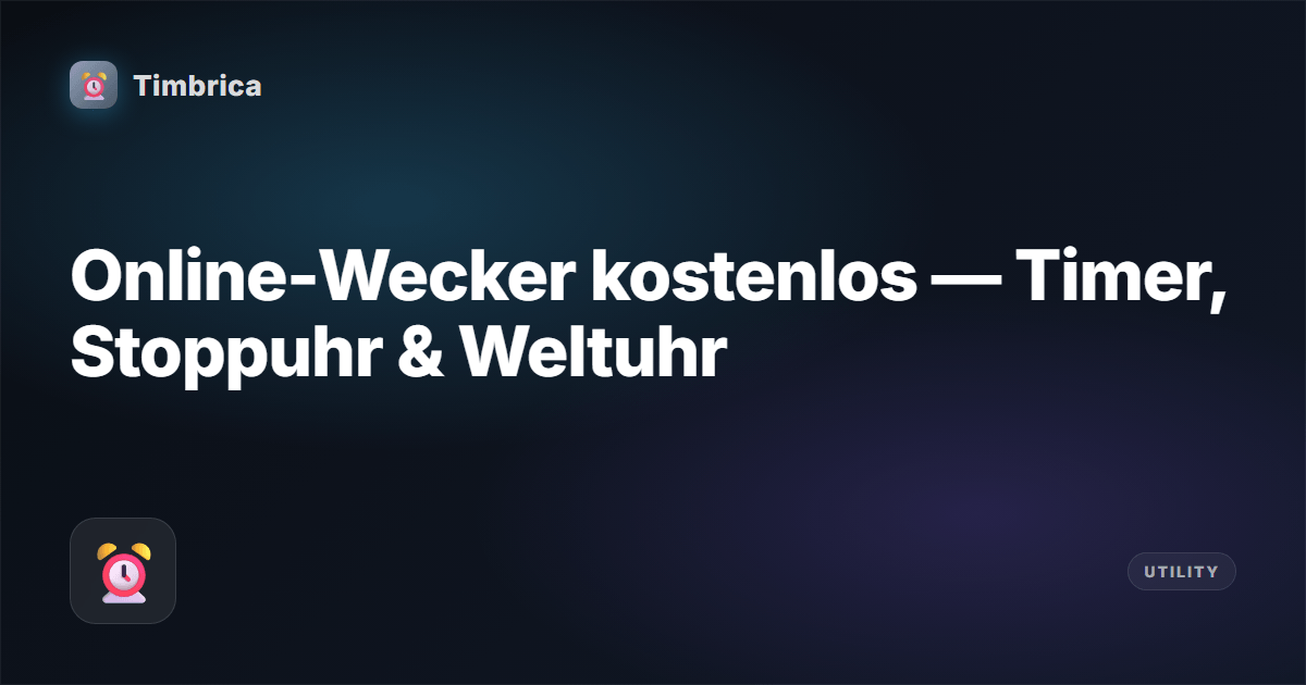 Online-Wecker kostenlos | Tembrica