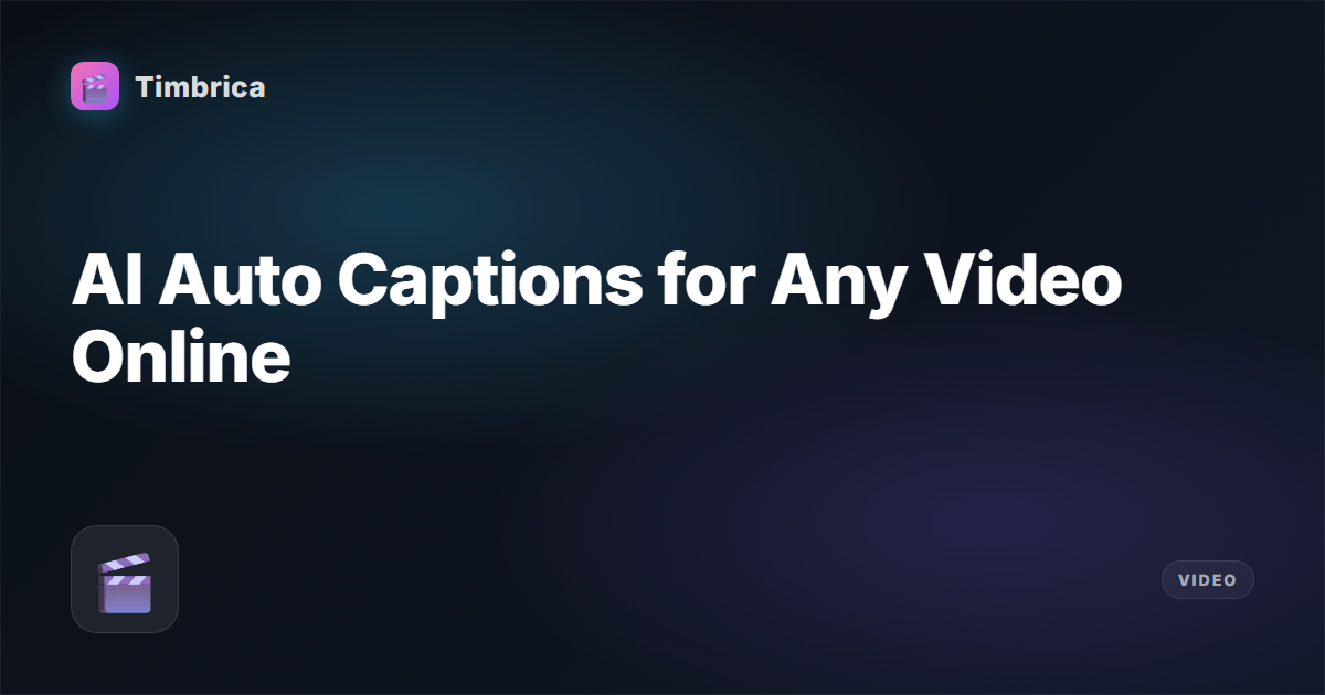 AI Auto Captions for Any Video | Tembrica