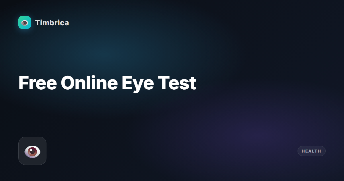 Eye Test Online — Free Vision Screening | Tembrica
