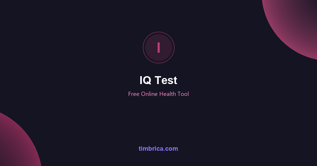 Free IQ Test Online — Accurate Intelligence | Tembrica