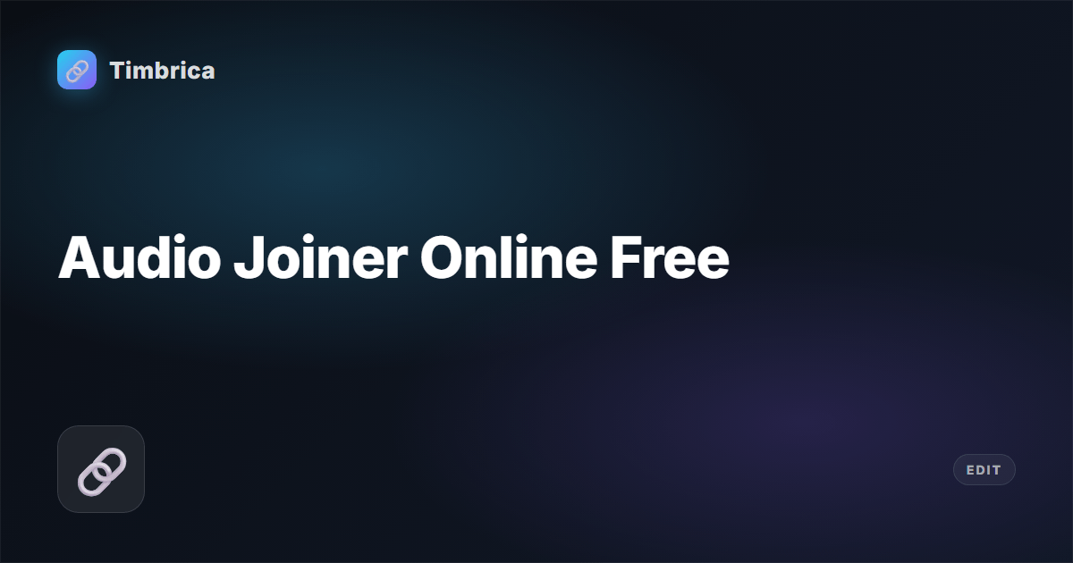 Merge Audio Files Online Free — Audio Joiner | Tembrica