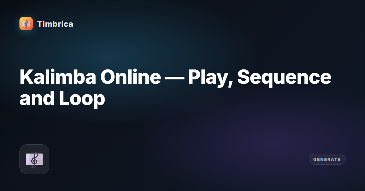 Kalimba Online — Play, Sequence & Record | Tembrica