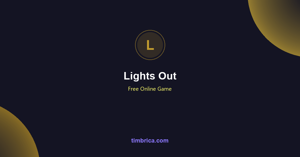 Lights Out Puzzle Game — Free Online | Tembrica