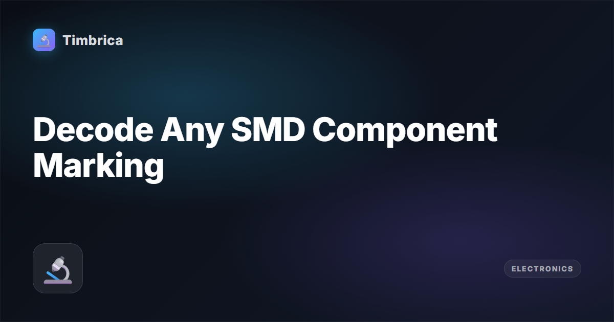SMD Code Decoder Online | Tembrica