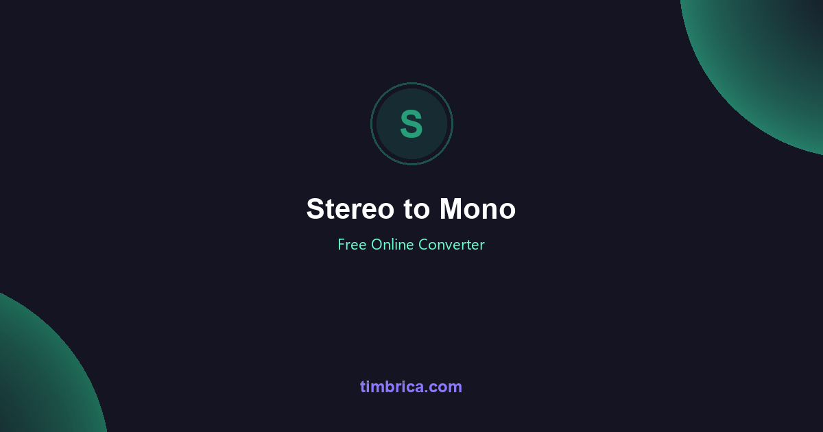 Convert Stereo to Mono Online Free | Tembrica