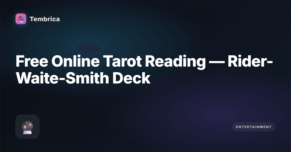 Free Tarot Reading Online — Rider-Waite Deck | Tembrica